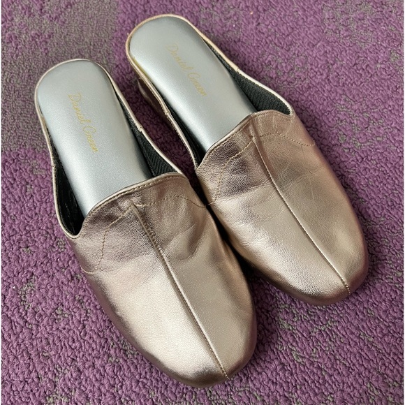 Daniel Green | Shoes | David Green Womens Metallic Slipon Loafers Size 65 | Poshmark
